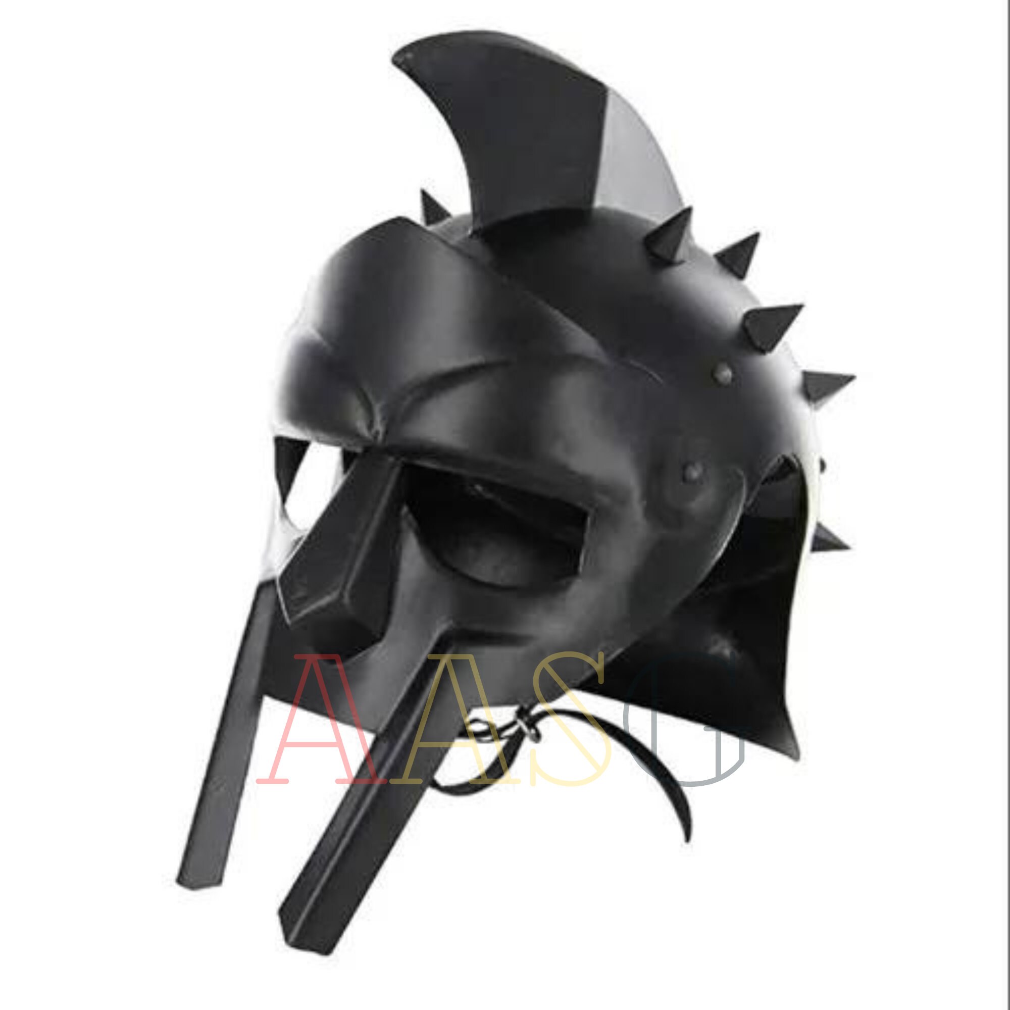 Medieval Black Gladiator/ Face Mask/ Helmet Handmade/ Forged Sca Larp ...