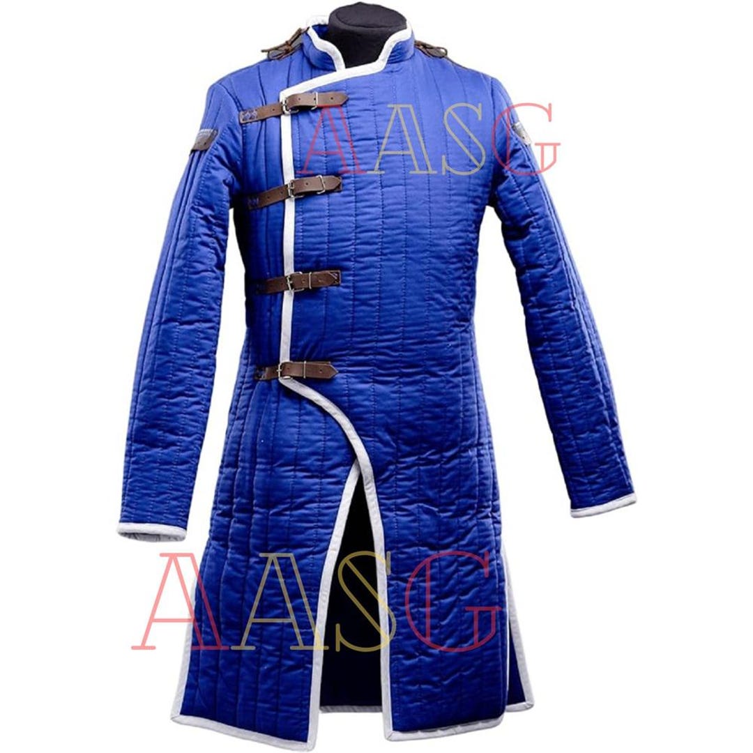 Handmade Medieval Gambeson: Padded Cotton Armor Jacket With Buckles - Etsy