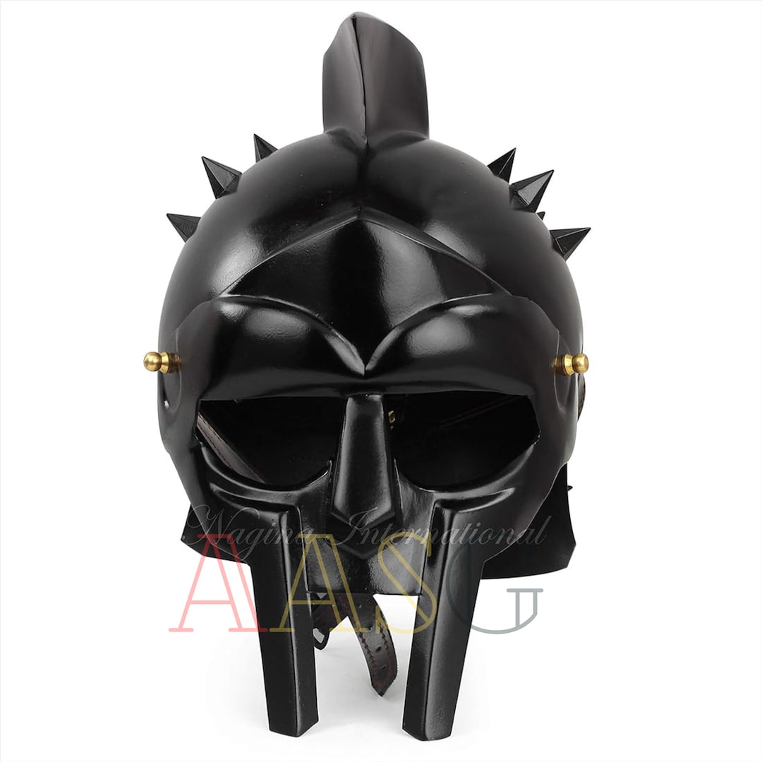 Medieval Black Gladiator/ Face Mask/ Helmet Handmade/ Forged Sca Larp ...