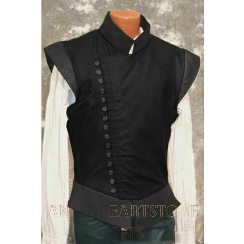 Medieval Doublet Short Gambeson Aketon Cotton Padded Jacket Arming ...