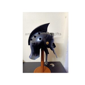Medieval Black Gladiator/ Face Mask/ Helmet Handmade/ Forged Sca Larp ...