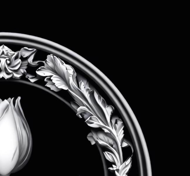 3D Tulip Coin Engraving File: Depth Map for Laser (PNG, Lightburn) - Etsy