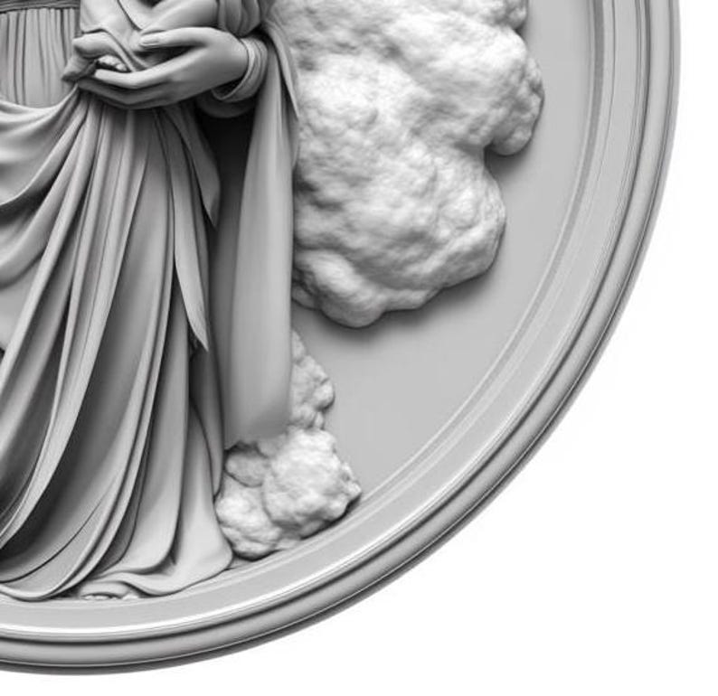 Coin Depth Map | Height Map | Xtool | Glowforge | PNG File | Grayscale ...