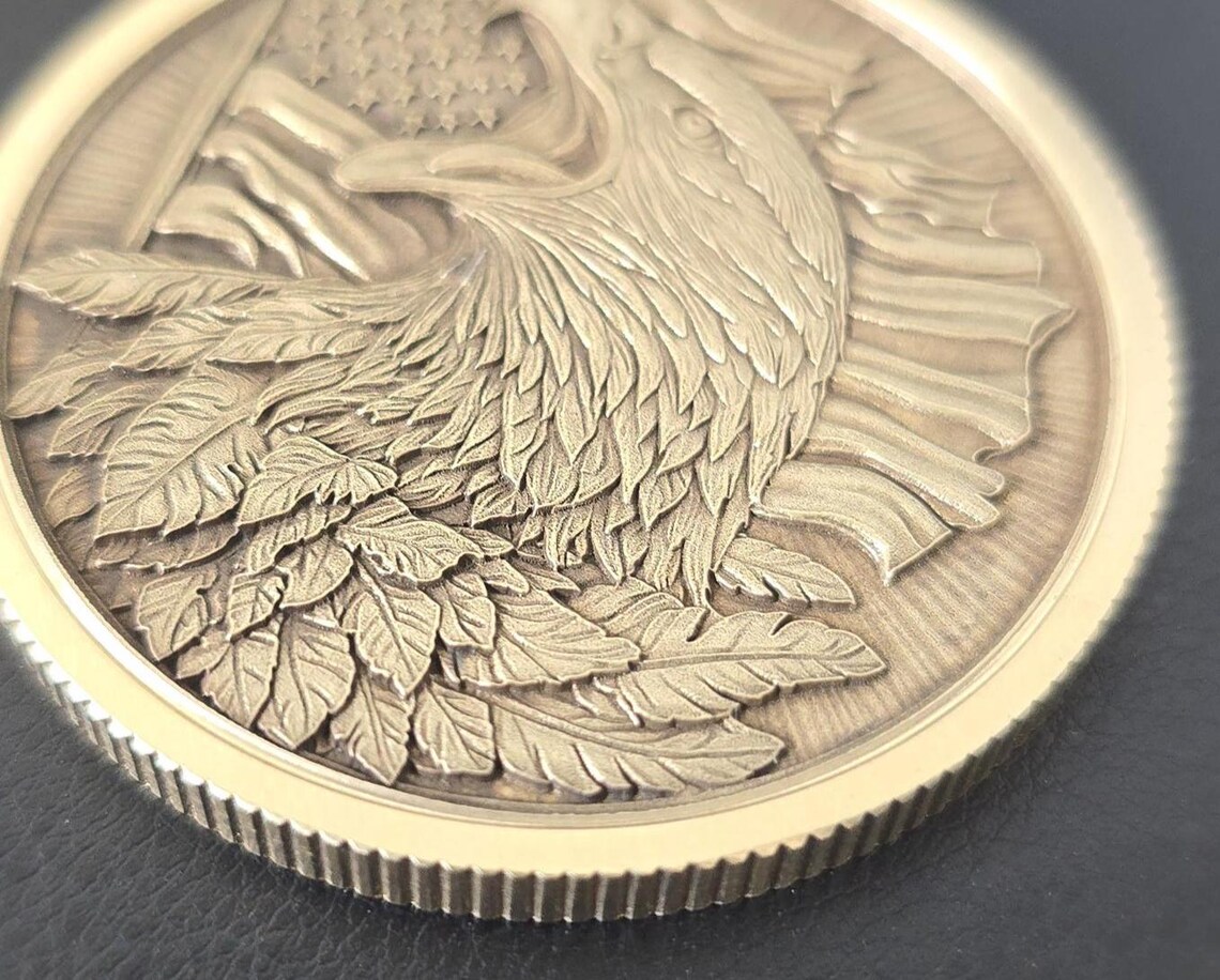 Custom Brass Challenge Coin 50mm | Personalized Engraved Gift ...