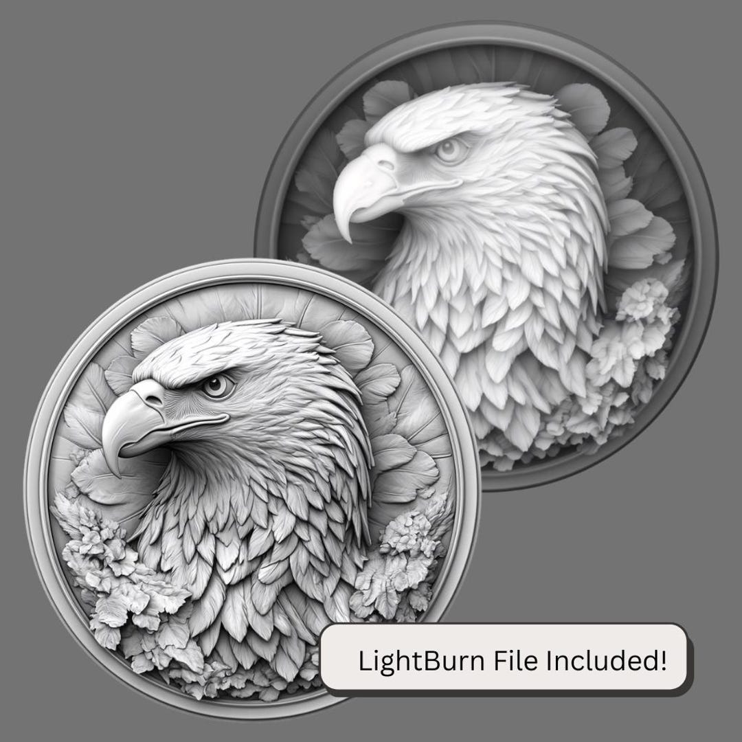 Coin Depth Map | Height Map | Xtool | Glowforge | PNG File | Grayscale ...