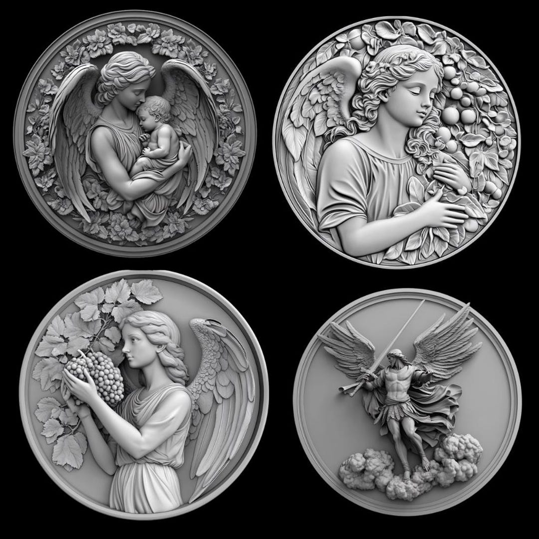 Brass Challenge Coin PNG Design | 40mm Round Engraving Template for ...