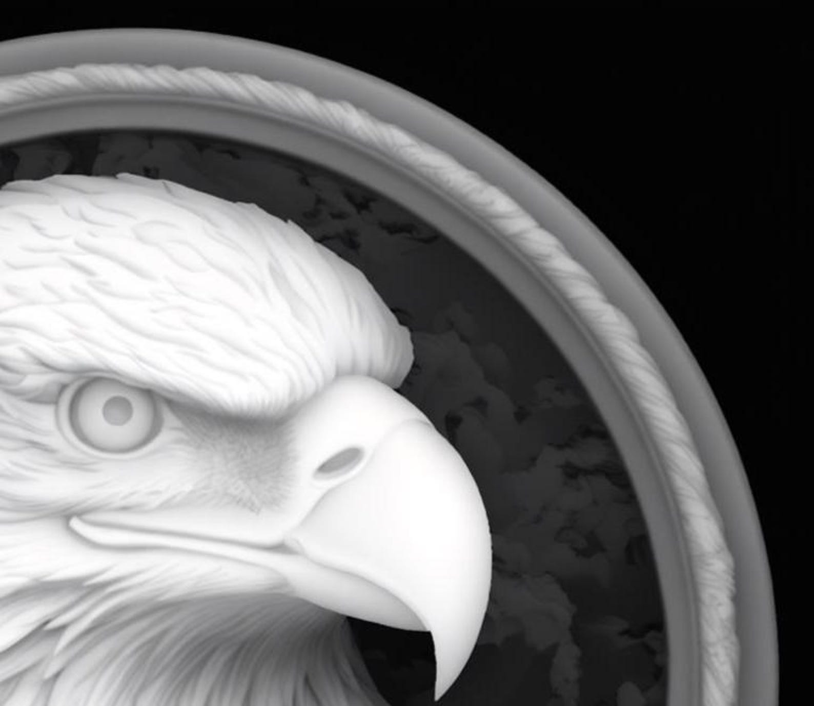 Coin Depth Map | Height Map | Xtool | Glowforge | PNG File | Grayscale ...