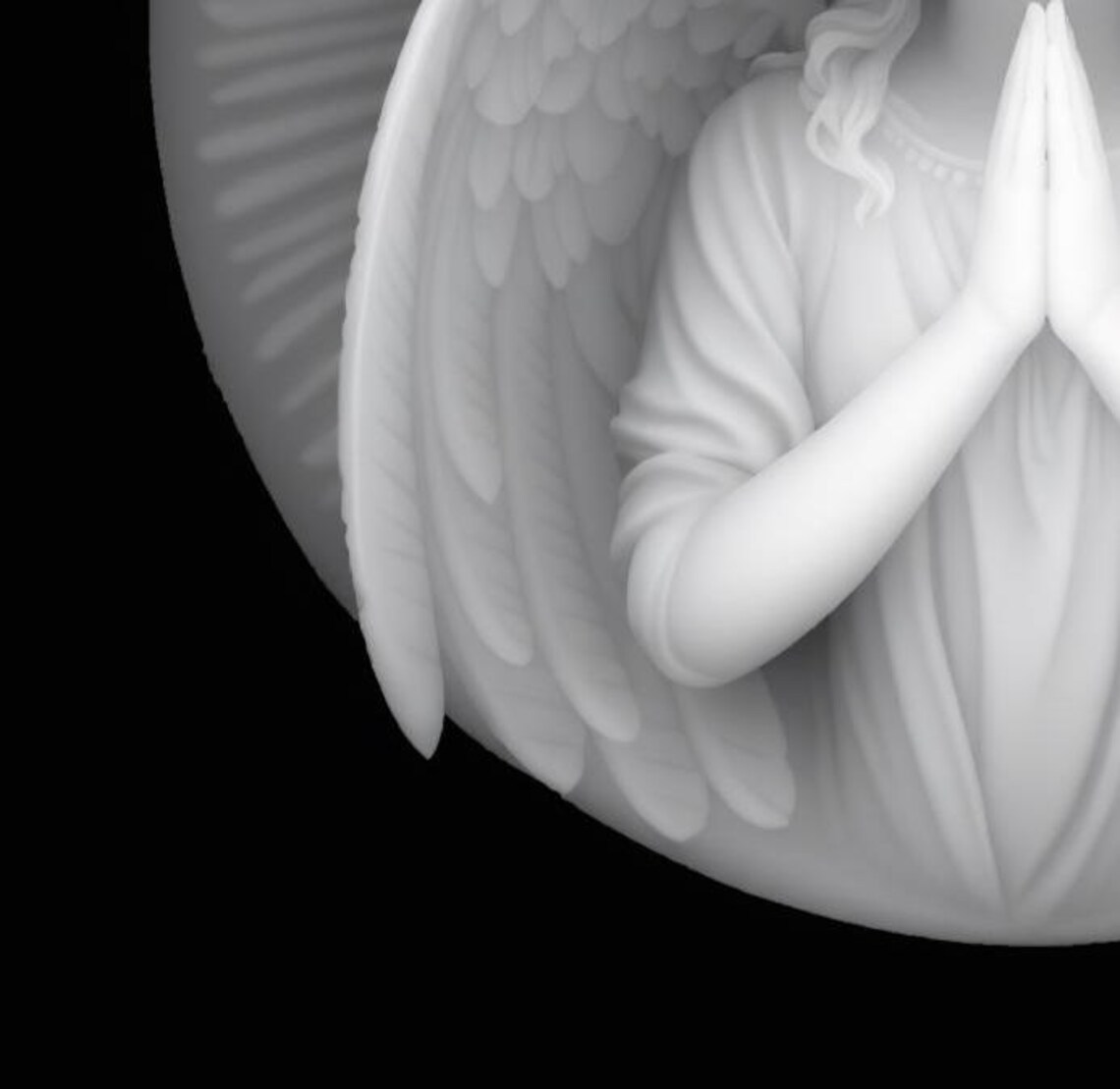 Angel & Babe Brass Coin PNG Design: Fiber Laser Engraving Template ...