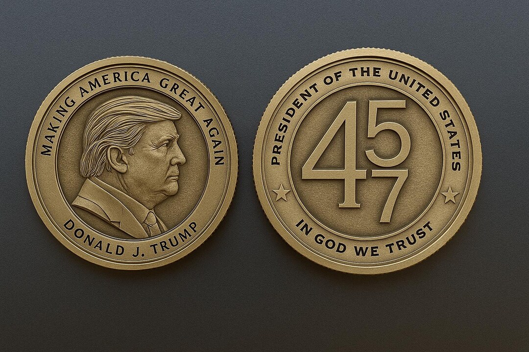 Donald Trump Challenge Coin – 45/47th President Collectible – Patriotic ...