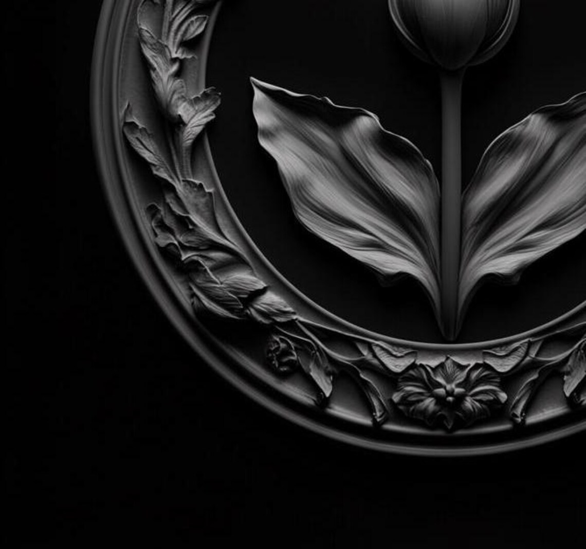 3D Tulip Coin Engraving File: Depth Map for Laser (PNG, Lightburn) - Etsy