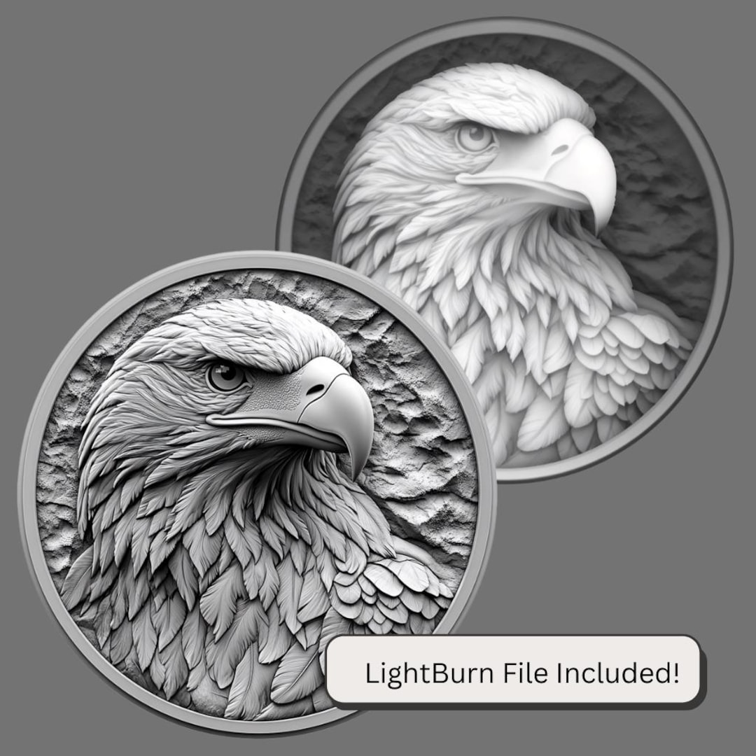 Coin Depth Map | Height Map | Xtool | Glowforge | PNG File | Grayscale ...