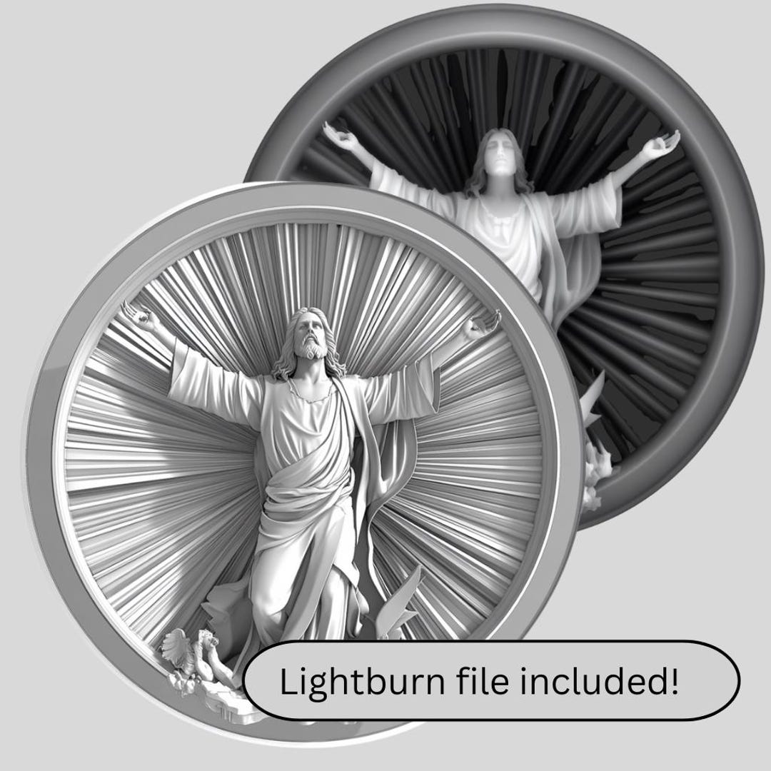 Brass Challenge Coin PNG: 3D Laser Engraving Template (digital Download ...