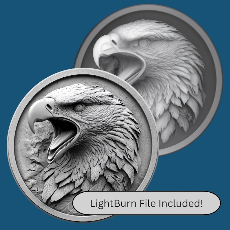 Coin Depth Map | Height Map | Xtool | Glowforge | PNG File | Grayscale ...