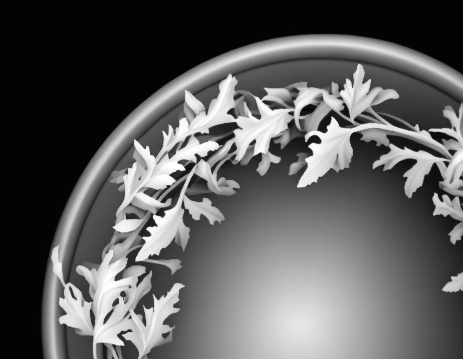 3D Coin Engraving File: Floral Depth Map (PNG, Lightburn) - Etsy