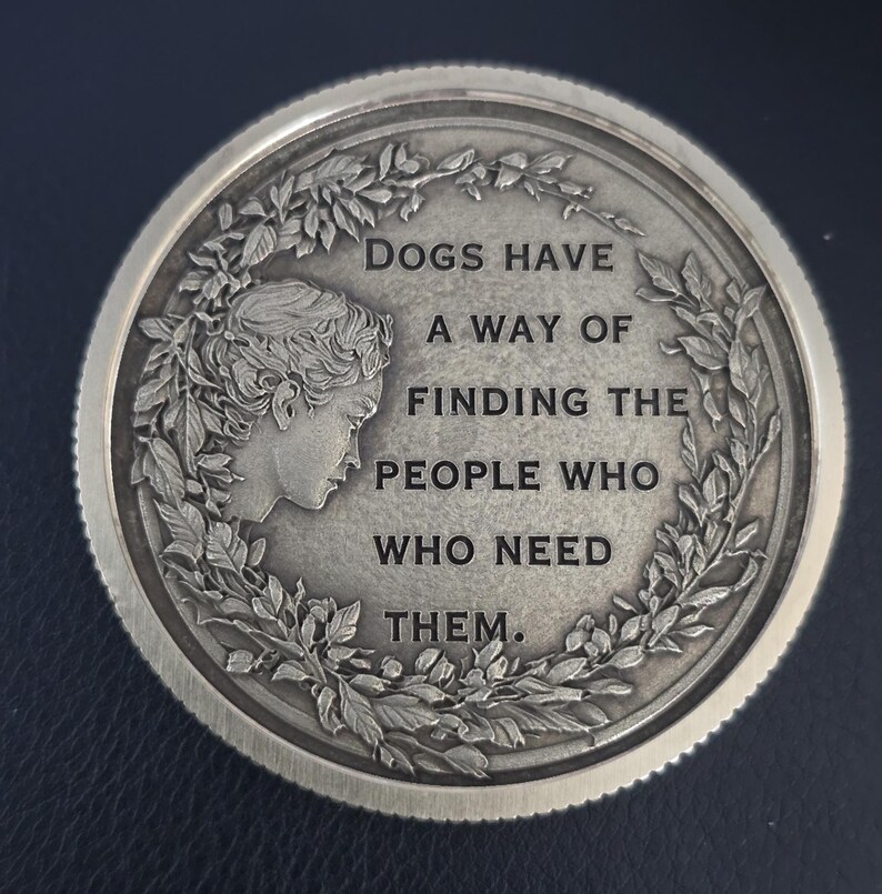 Custom Pet Memorial Coin – Personalized Dog or Cat Portrait Token With ...