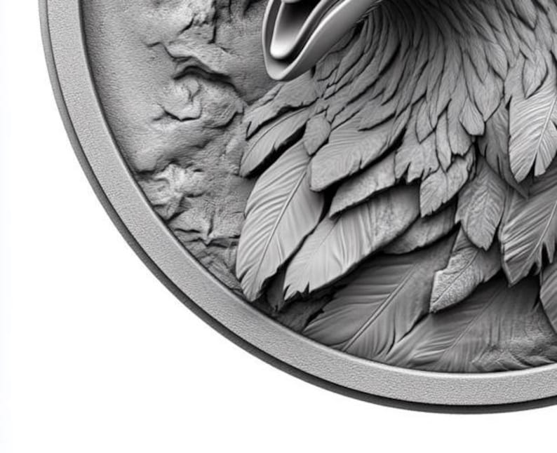 Coin Depth Map | Height Map | Xtool | Glowforge | PNG File | Grayscale ...