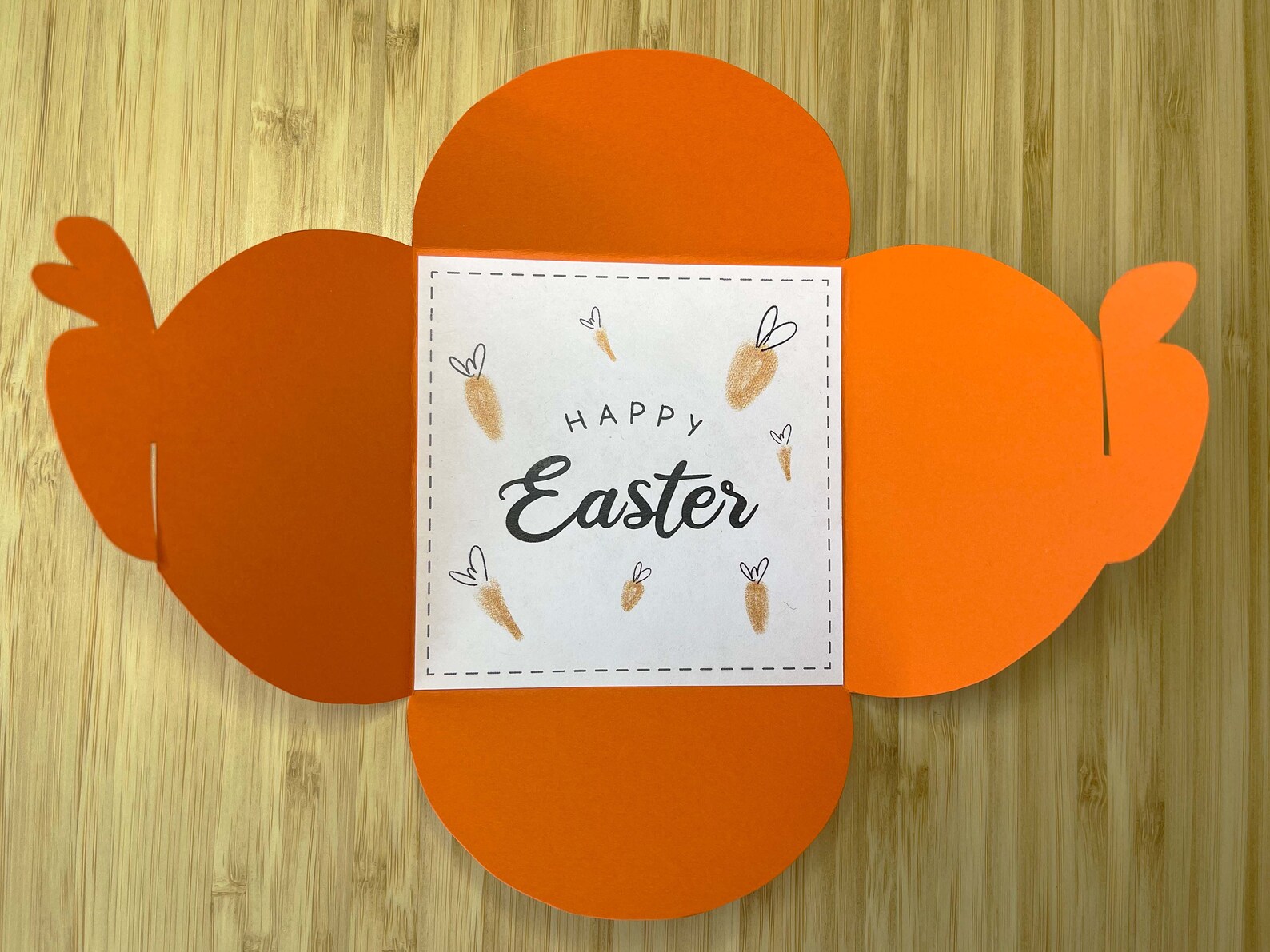 Easter Envelope With 4 Square Easter Cards Carrot Shape Easter ...