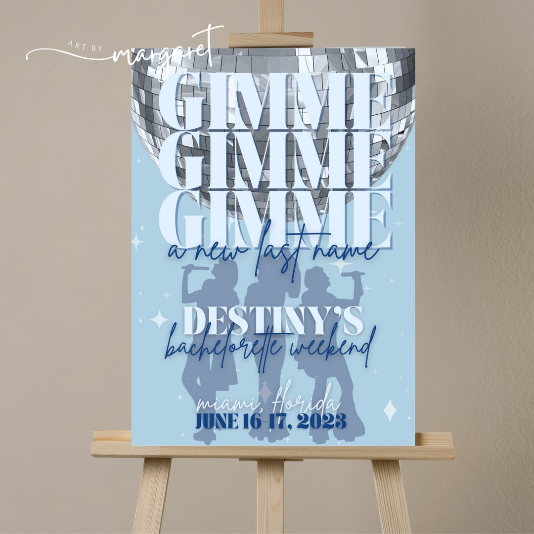Mamma Mia Bachelorette Editable Welcome Sign | Mamma Mia Bachelorette ...