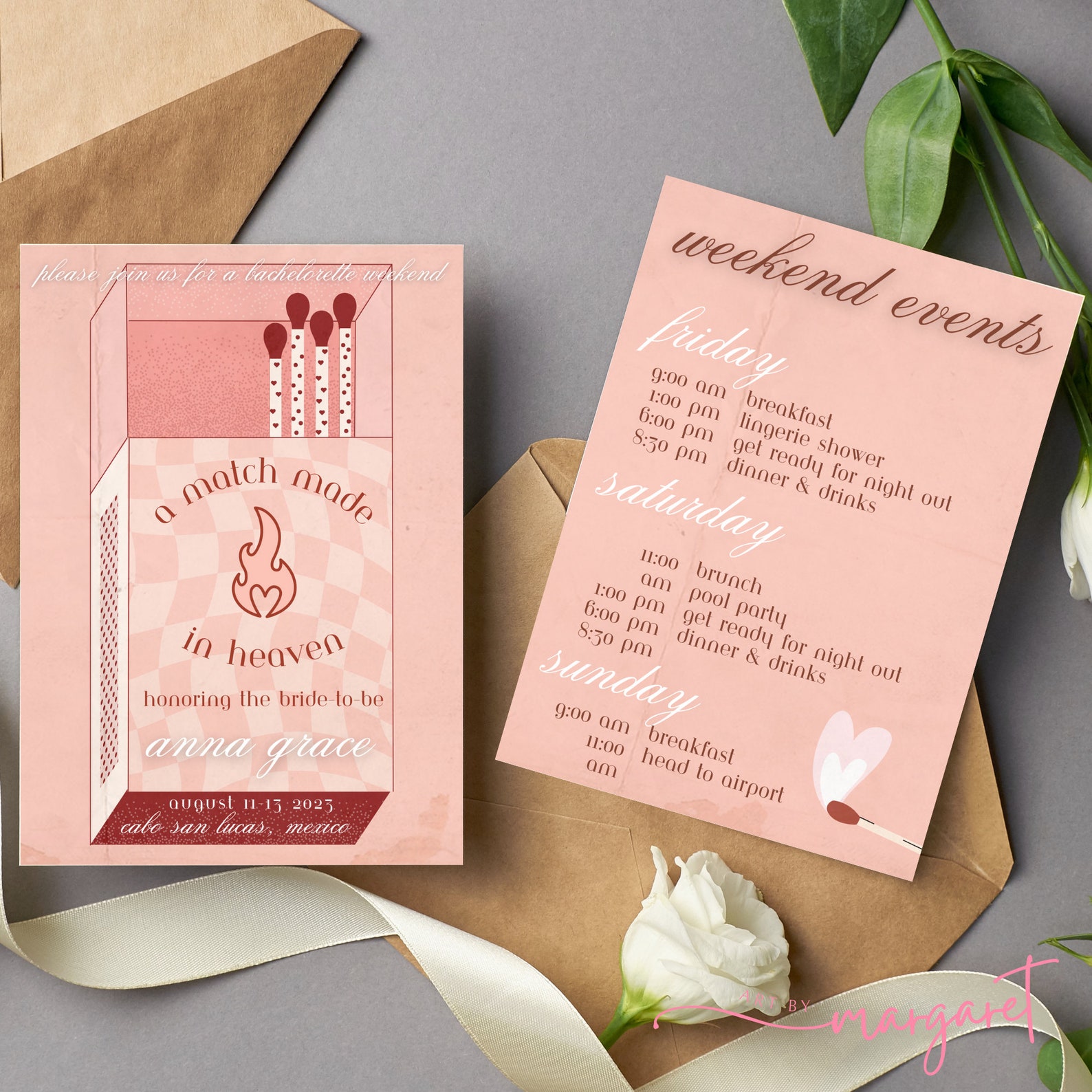 Match Made in Heaven Bachelorette Invitation Template | Match Made in ...