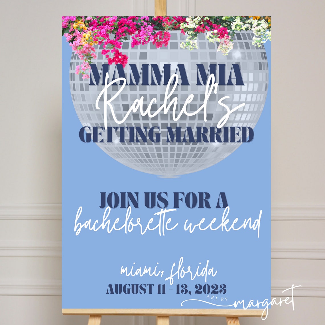 Mamma Mia Bachelorette Welcome Sign Template Last Disco Bachelorette ...