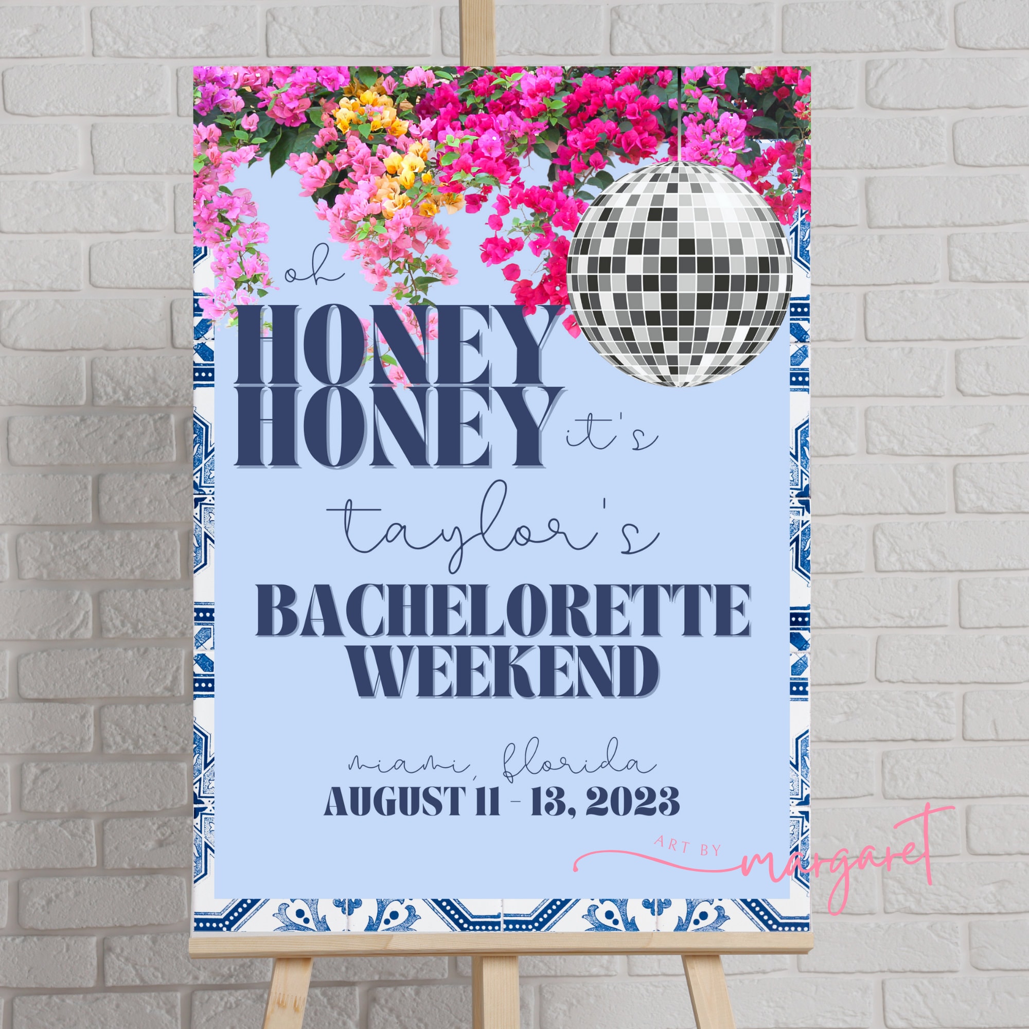 Mamma Mia Bachelorette Editable Welcome Sign Mamma Mia Bachelorette ...