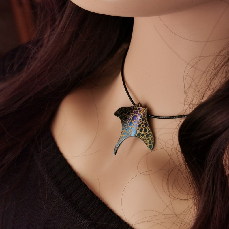 Titanium Devil Fish Pendant. Handmade Pendant. Fish Necklace. Gifts for ...