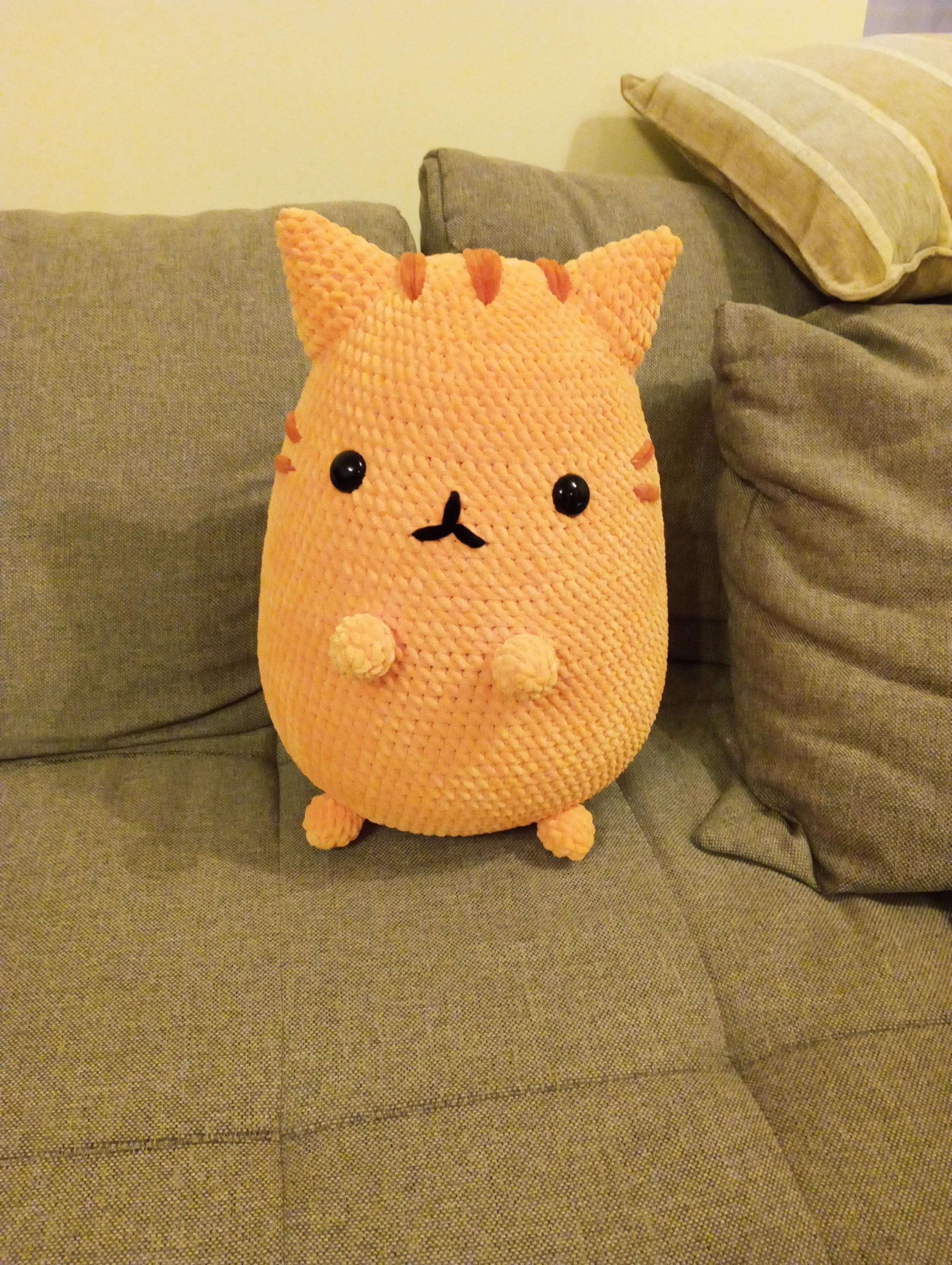 Pusheen Cat XXL, Crochet Pusheen Toy, Pusheen Plush, Cute Pusheen Gift ...