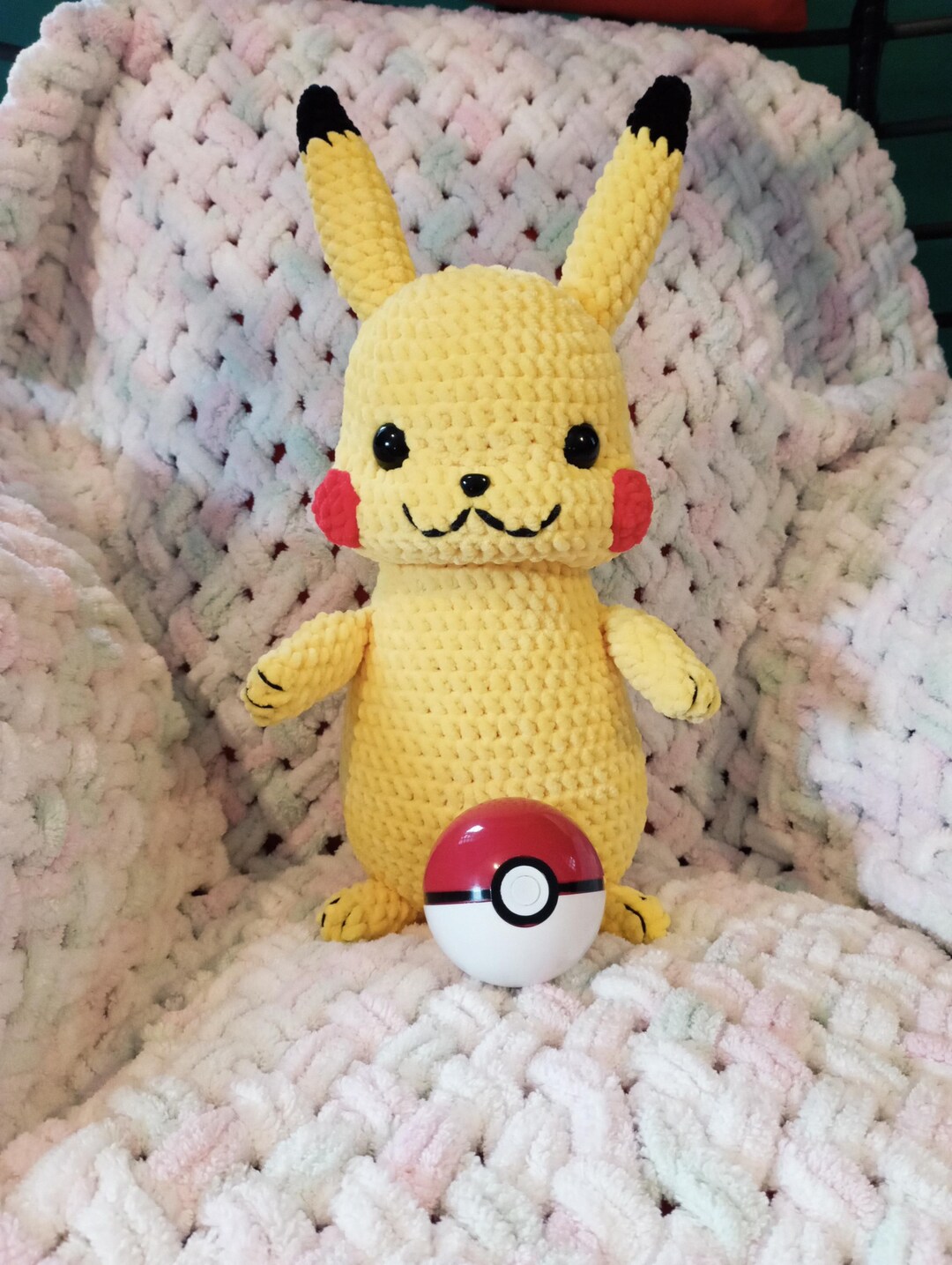 Pikachu Soft Toy, Crochet Pikachu Toy, Pikachu Plush, Cute Pikachu Gift ...