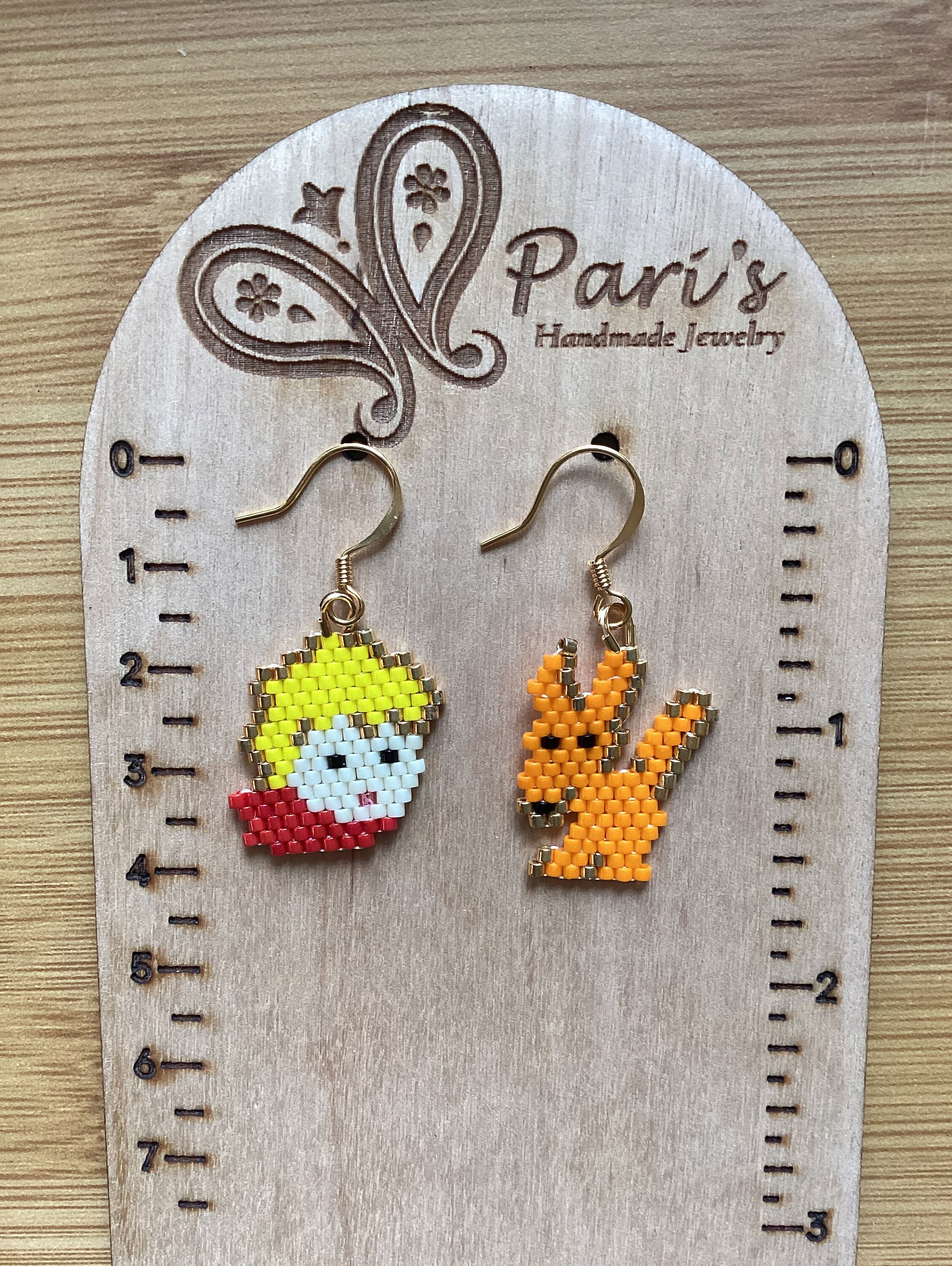 The Little Prince and Fox Miyuki Delica Beaded Handmade Earrings - Etsy