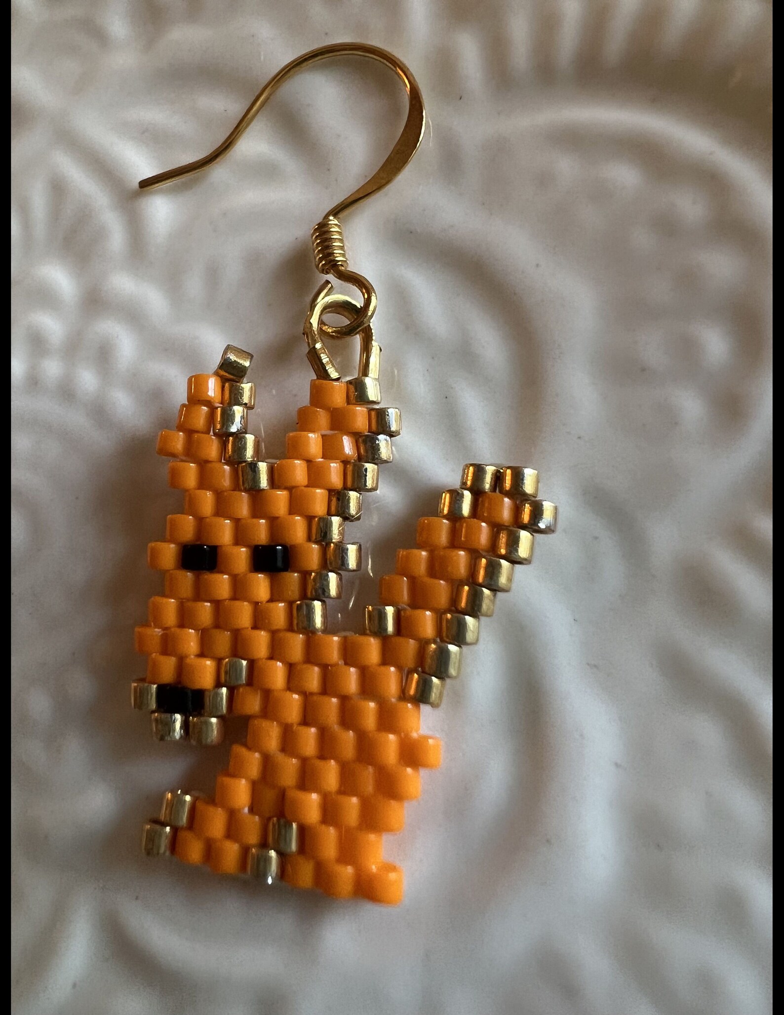 The Little Prince and Fox Miyuki Delica Beaded Handmade Earrings - Etsy