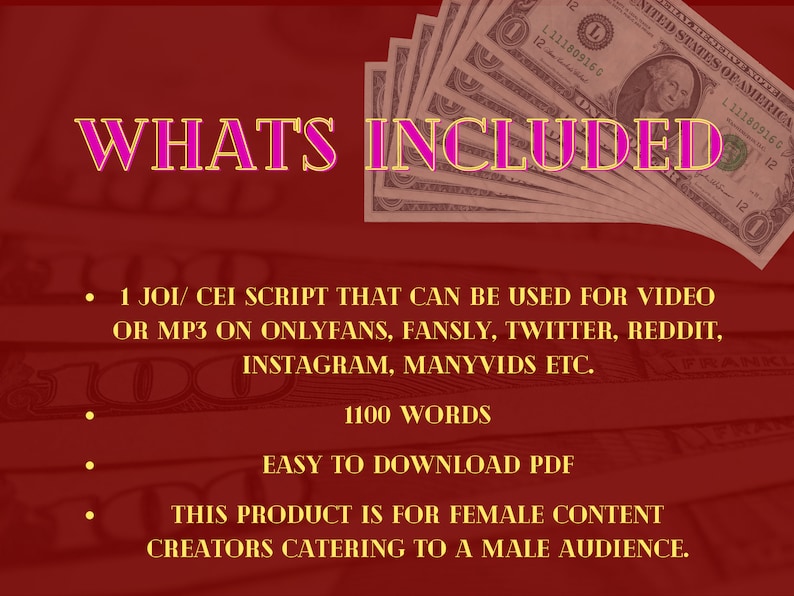 Findom Script JOI Edging NSFW Adult Content Creators. Onlyfans Ideas ...