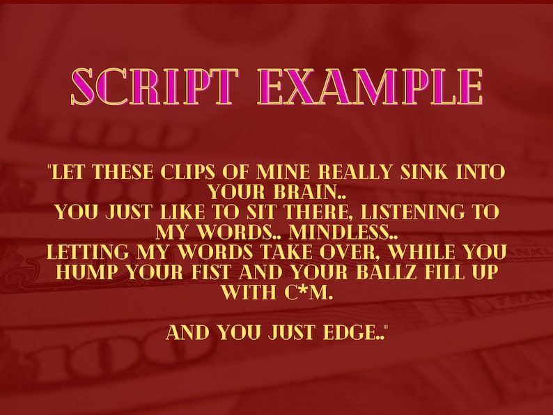 Findom Script JOI Edging NSFW Adult Content Creators. Onlyfans Ideas ...