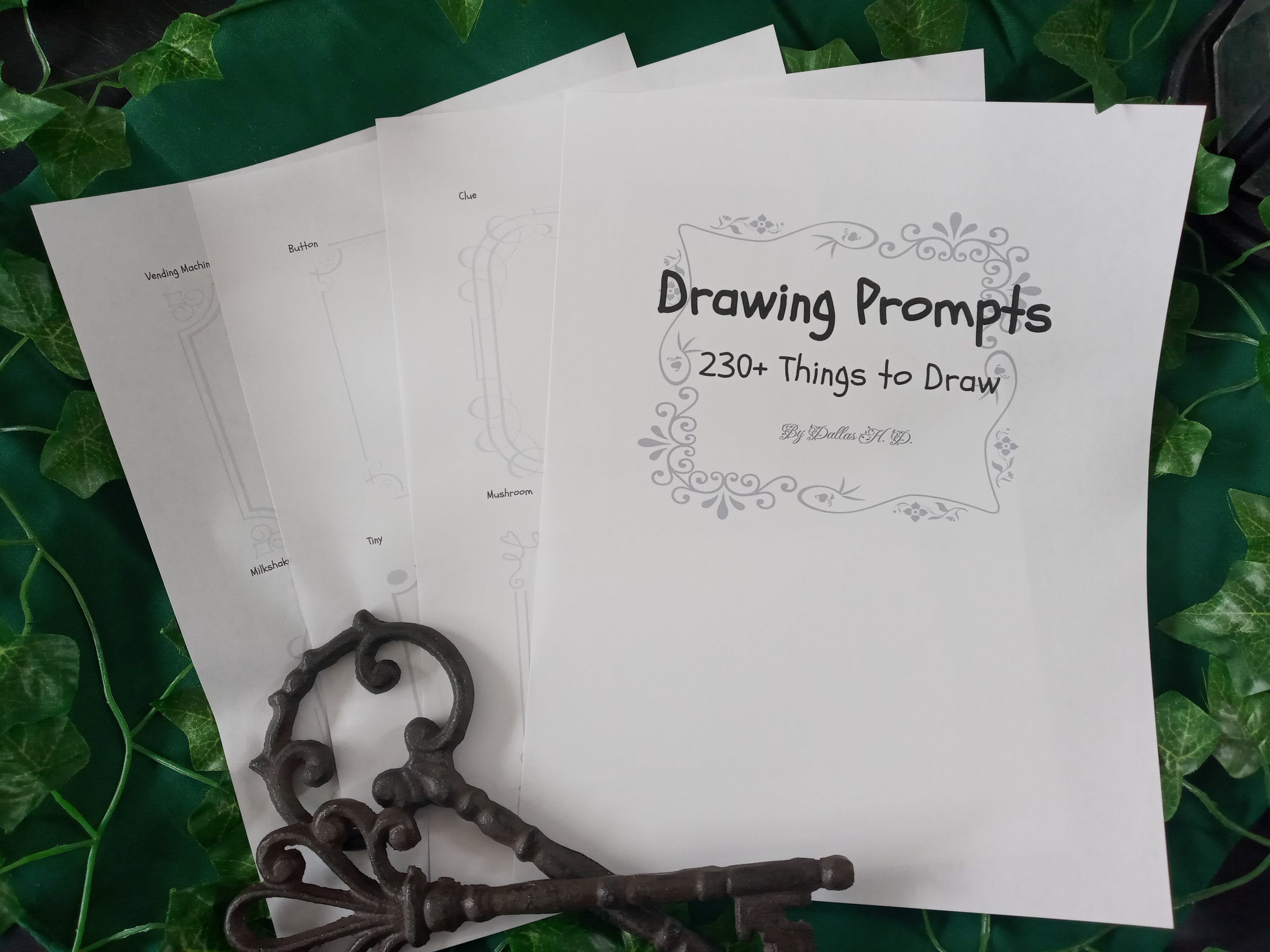 Drawing Prompts PDF Downloadable File - Etsy