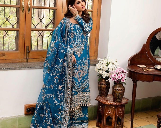 Pakistan Indian Wedding Dresses Designer Collection Eid Suit Party Wear ...