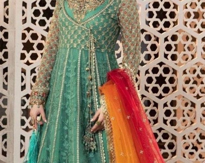 Pakistani Wedding Dresses Long Maxi Mehndi Collection Indian Dresses ...
