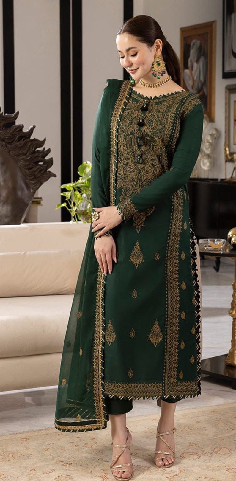 Pakistani Indian Wedding Dresses Party Wear Designer Dress Eid Suit - Etsy