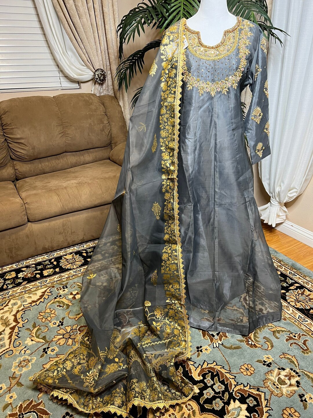 Pakistani Dress Handmade High Quality Kora Dabka Work Quality Fabric ...