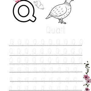 Printable Alphabet Tracing Worksheet, Preschooler and Kindergarten - Etsy