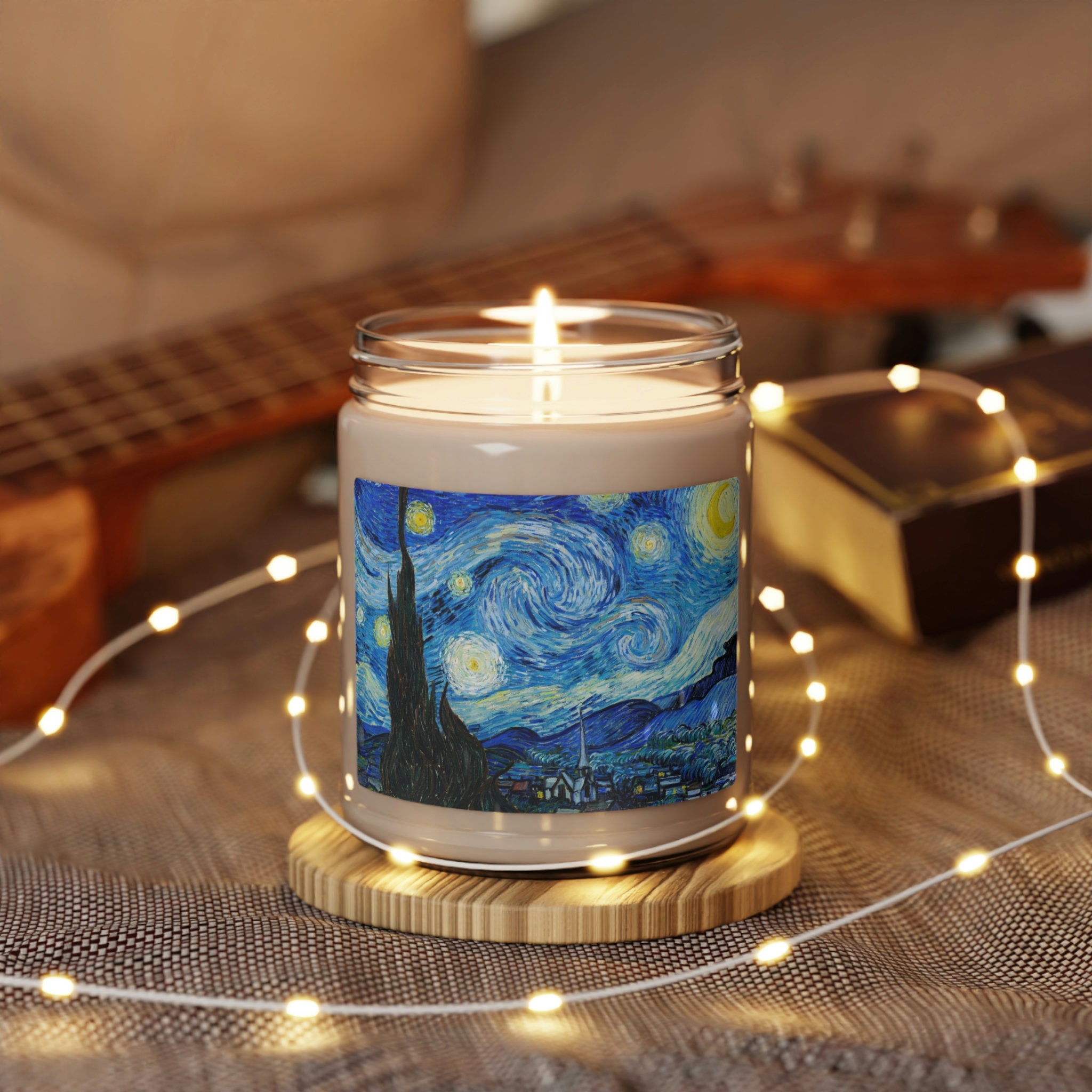 Van Gogh Starry Night Scented Soy Candle, 9oz - Etsy