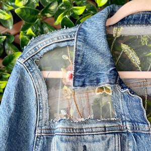 Boho Oversized Sheer Lace Embroidered Denim Jacket - Etsy New Zealand