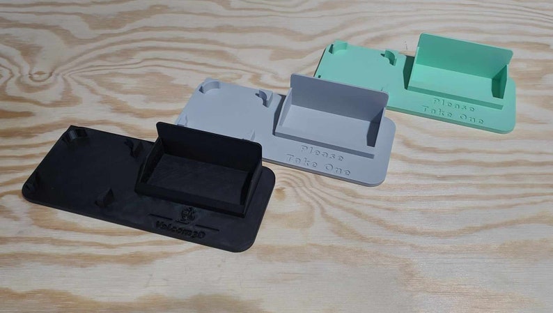 3D Printed Square Card Reader & Business Card Holder for First and ...