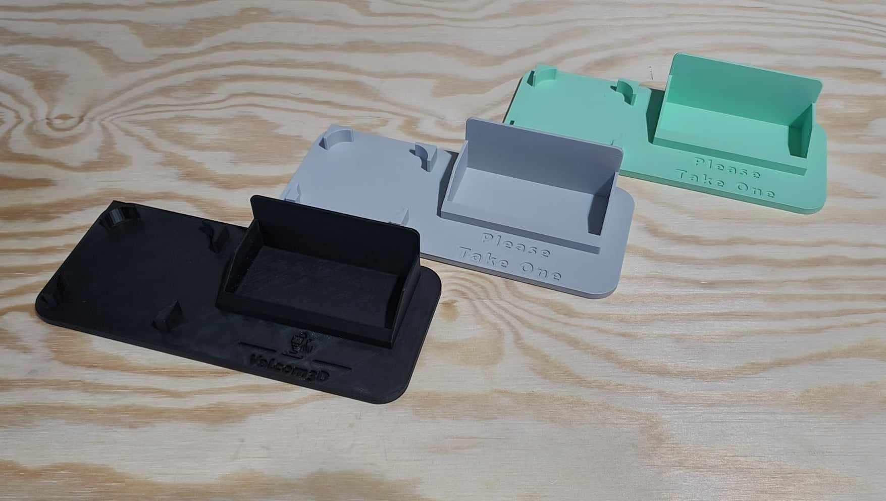 3D Printed Square Card Reader & Business Card Holder for First and ...