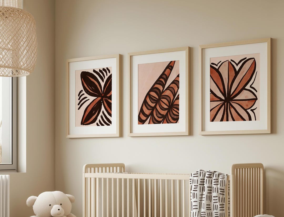 Tongan Ngatu Art Print: Warm Brown Pacific Island Design (digital ...