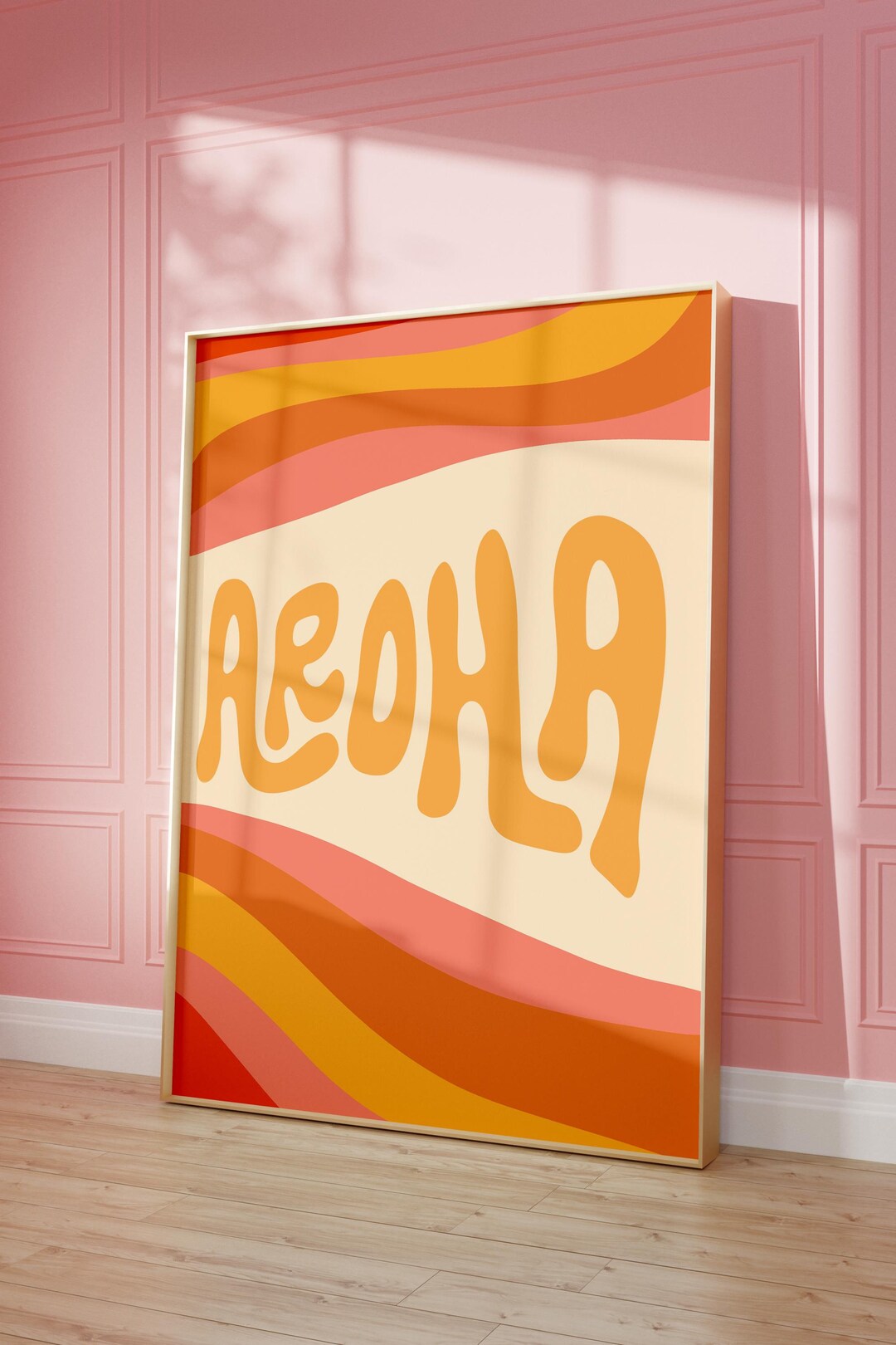 Retro Aroha Maori Print: Pacific Island Polynesian Art (digital ...