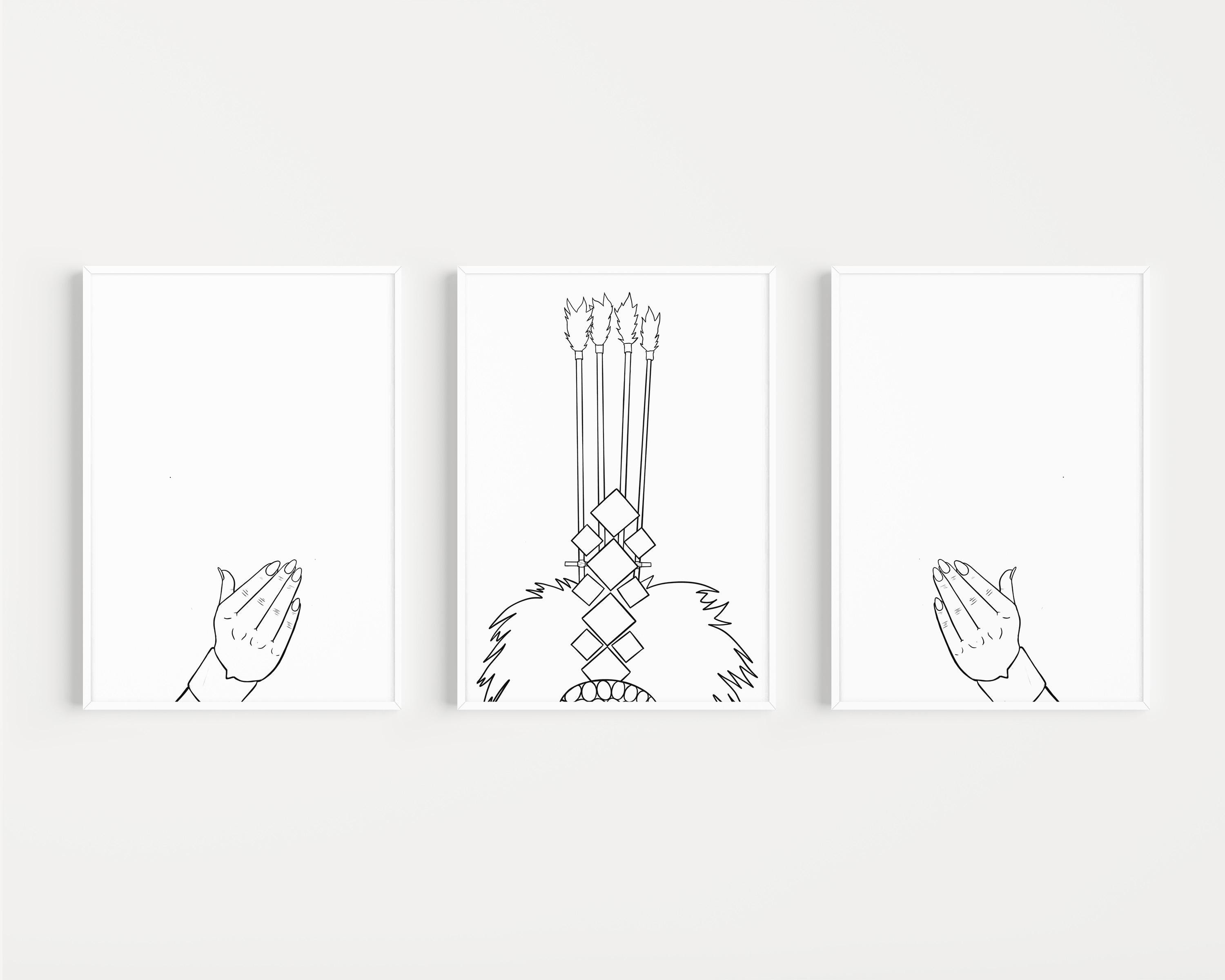 Samoan Taupou Girl Art Print: Pacific Island Dance, Black and White ...