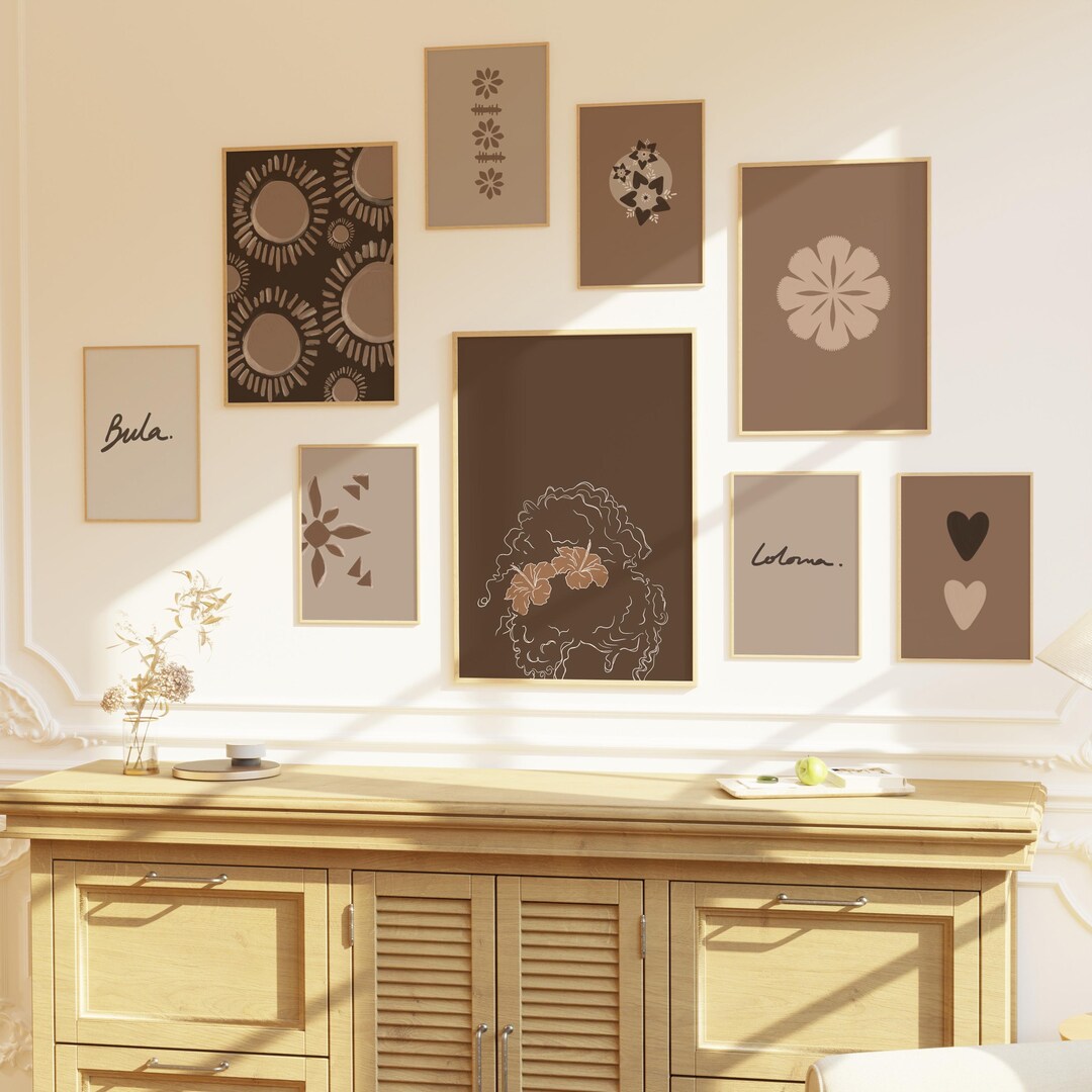 Fijian | 9 X Melanesian and Pacific Island Modern Art Pattern| Brown ...