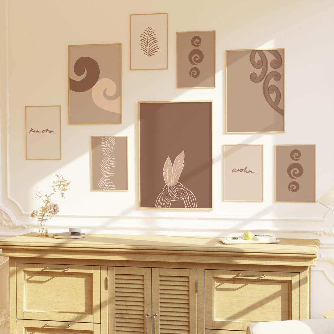 Maori | 10 X Polynesian and Pacific Island Modern Art Pattern| Beige ...