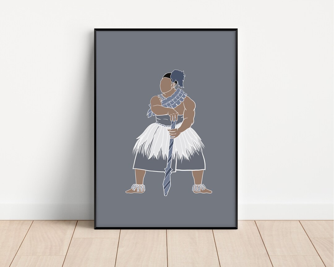 Tongan Boy/man Island Boy Series Polynesian Pacific Islands Print Blue ...