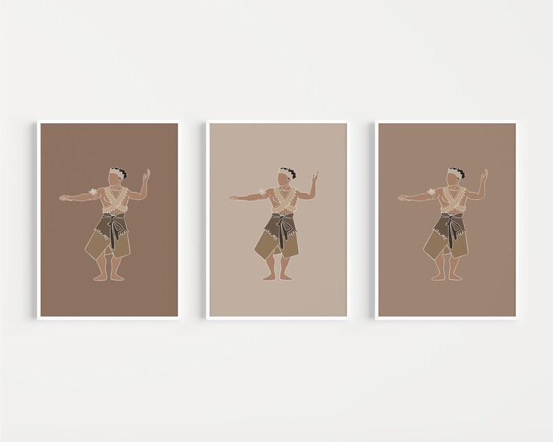 Kiribati Dance Print | Micronesian Pacific Art (digital Download) - Etsy