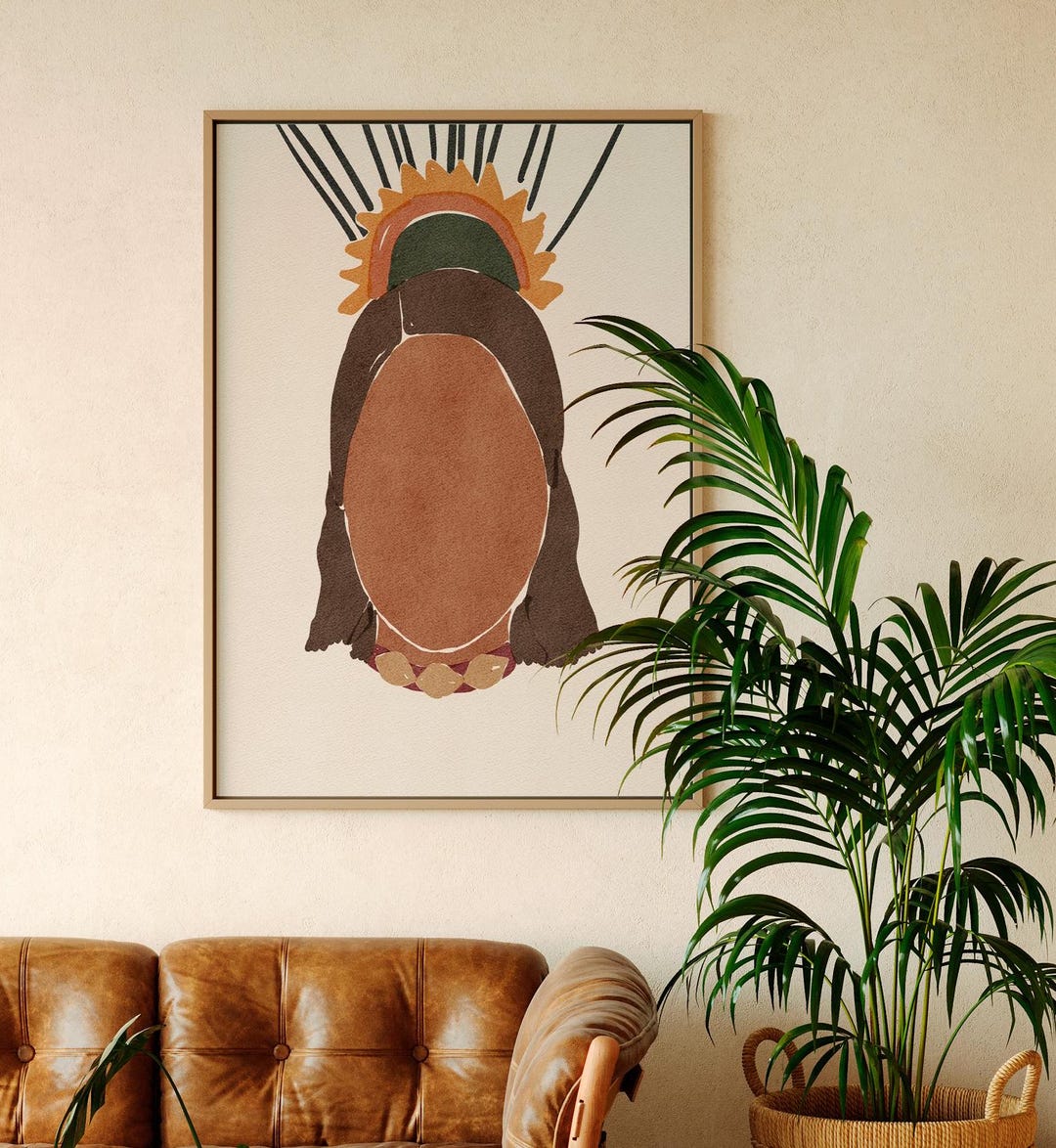 Modern Pacific Island Woman Wall Art| Melanin Island Girl Samoan Girl ...